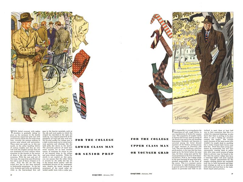 For the College Lower Class Man Or Senior Prep | Esquire | September 1933