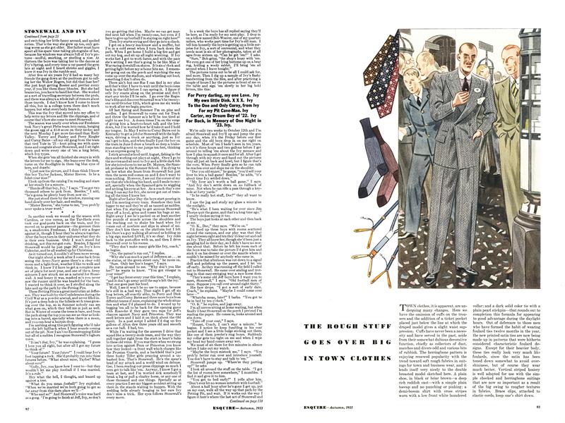 The Rough Stuff Goes Over Big in Town Clothes | Esquire | September 1933