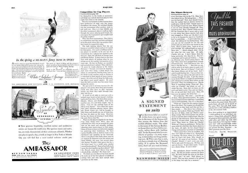 The Greenbrier and Cottages | Esquire | MAY 1934