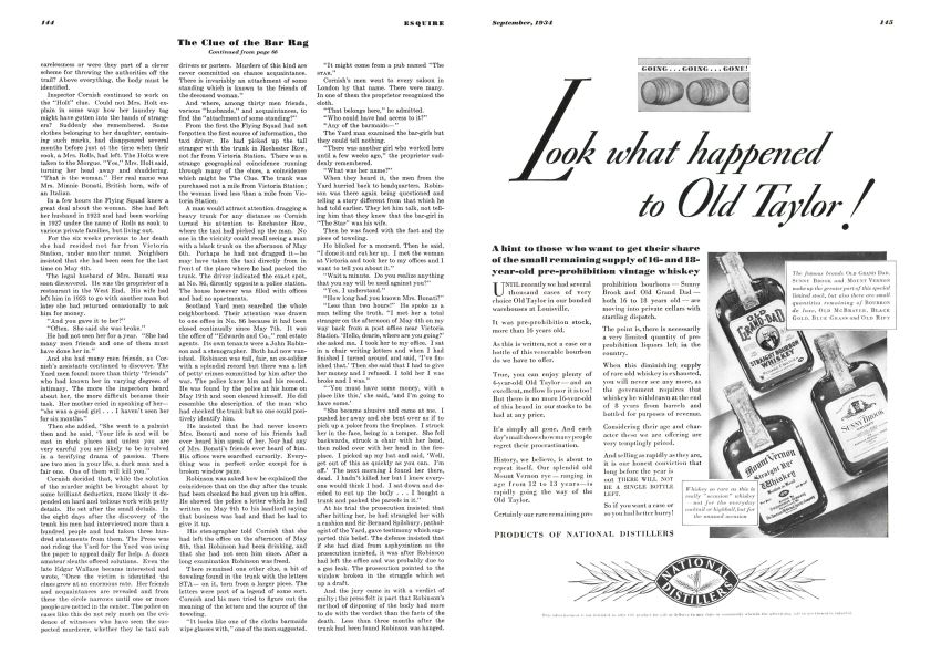 National Distillers | Esquire | SEPTEMBER 1934