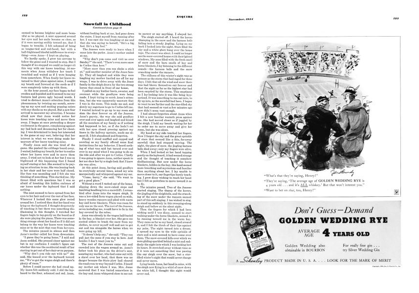 Jos. S. Finch & Co., Inc.: Golden Wedding Rye | Esquire | NOVEMBER 1934