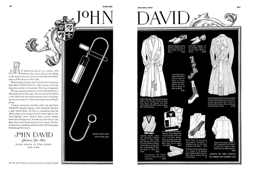 John David Gifts: Deluxe Glolite | Esquire | DECEMBER 1934
