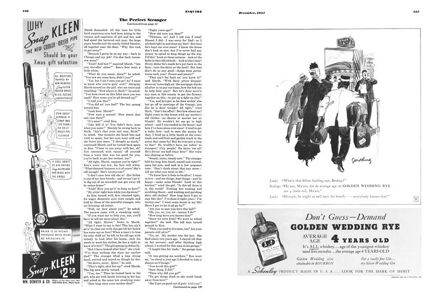 Jos. S. Finch & Co., Inc.: Golden Wedding Rye | Esquire | DECEMBER 1934