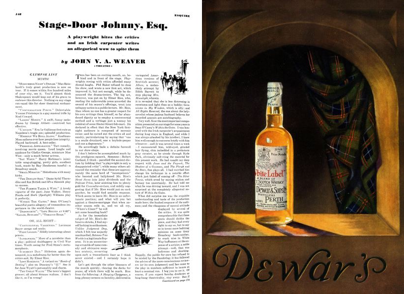 Stage-door Johnny, Esq. | Esquire | JANUARY 1935