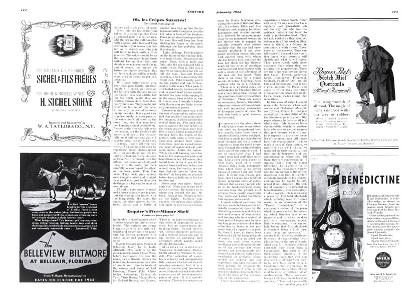 Advertisement | Esquire | February, 1935