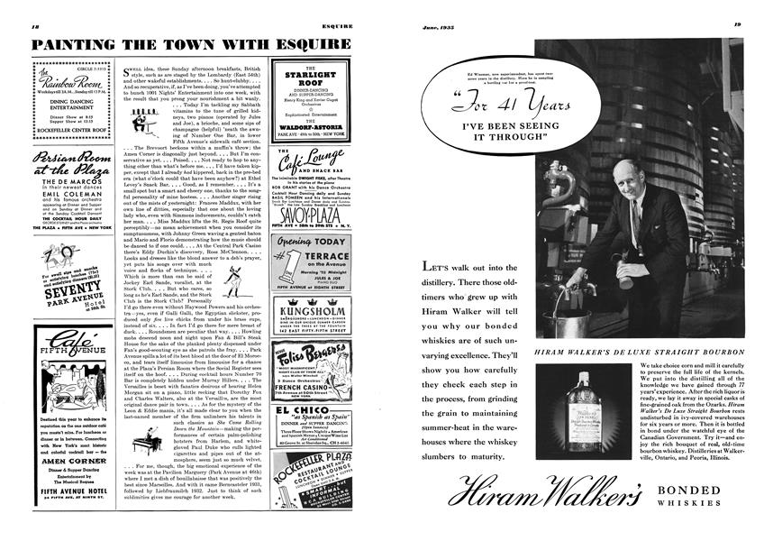 Walkerville: Hiram Walker's Bonded Whiskies | Esquire | JUNE 1935