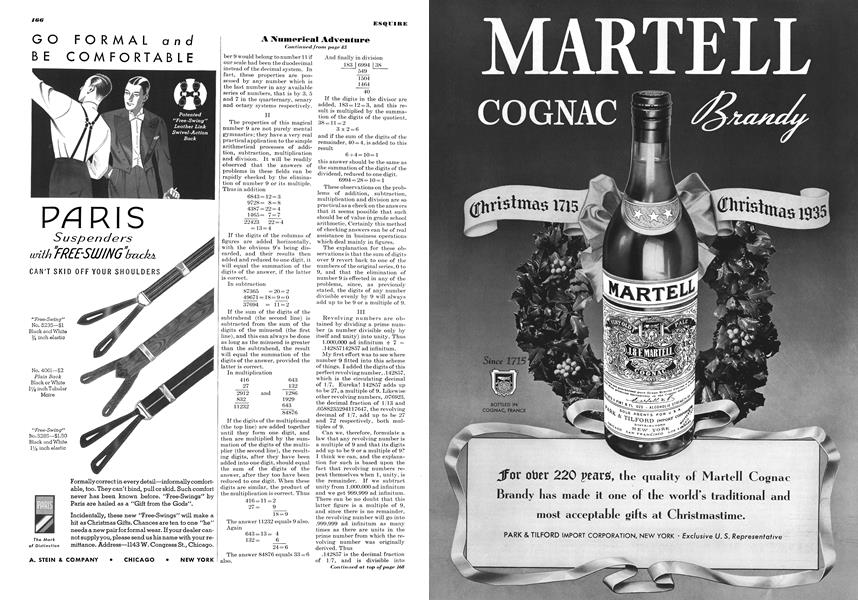 A. STEIN & COMPANY | Esquire | DECEMBER 1935