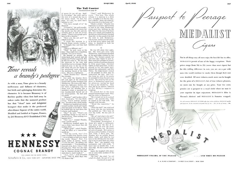 Schieffelin & Co.: Hennessy | Esquire | APRIL 1936