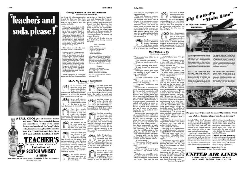 Schieffelin & Co.: Teacher's Highland Cream | Esquire | JULY 1936