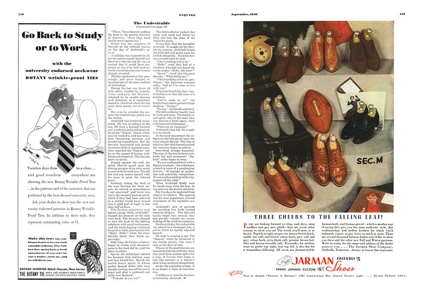 Botany Worsted Mills: the Botany Tie | Esquire | SEPTEMBER 1936