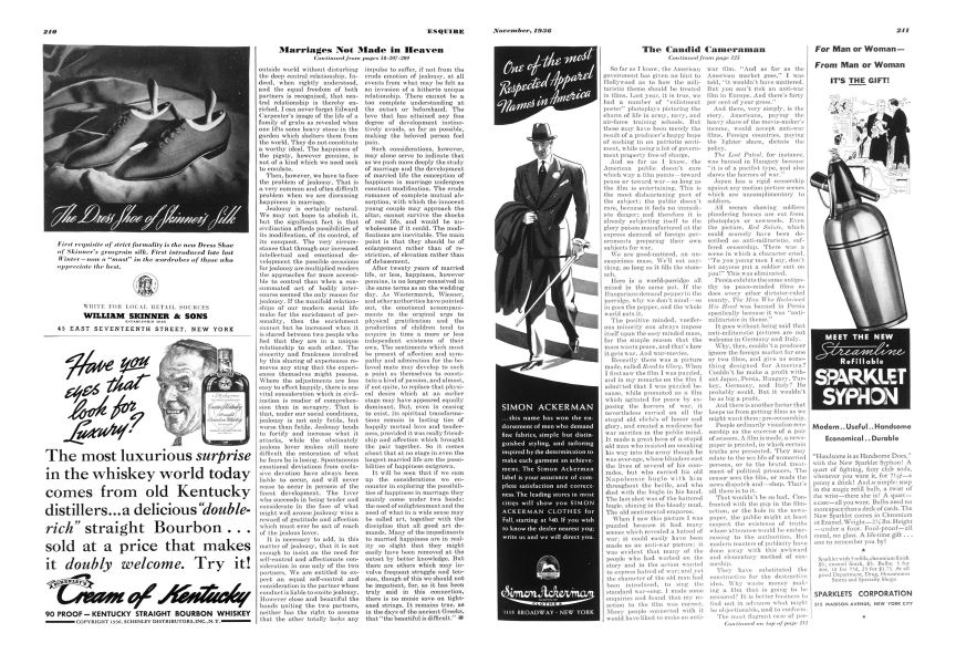 Simon Ackerman | Esquire | NOVEMBER 1936