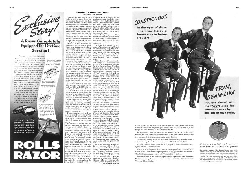 Lee & Schiffer, Inc.: Rolls Razor | Esquire | NOVEMBER 1936