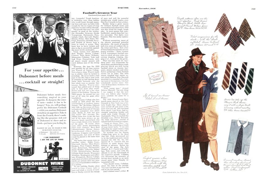 Schenley Import Corporation: Dubonnet Wine | Esquire | NOVEMBER 1936