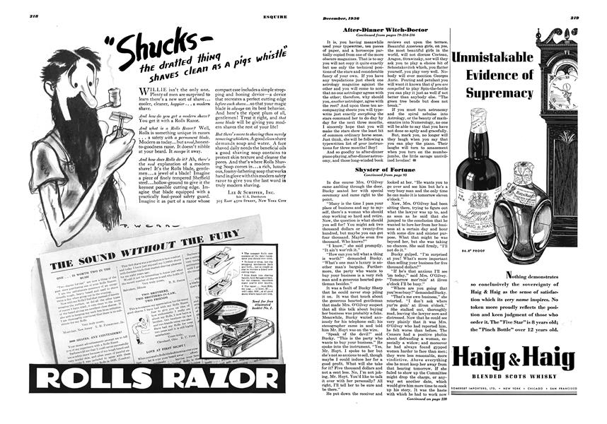 Lee & Schiffer, Inc.: Rolls Razor | Esquire | DECEMBER 1936