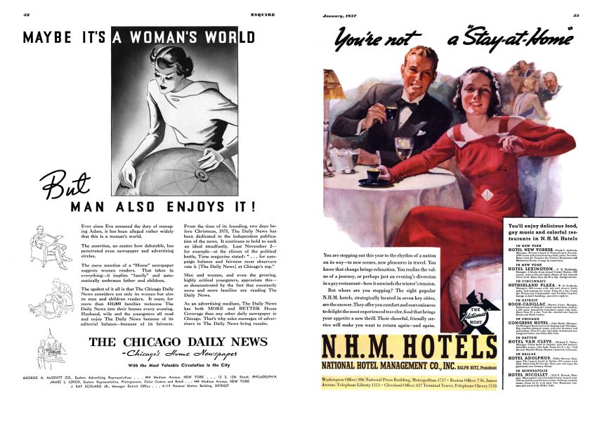 George A. Mcdevitt Co.: the Chicago Daily News | Esquire | JANUARY 1937