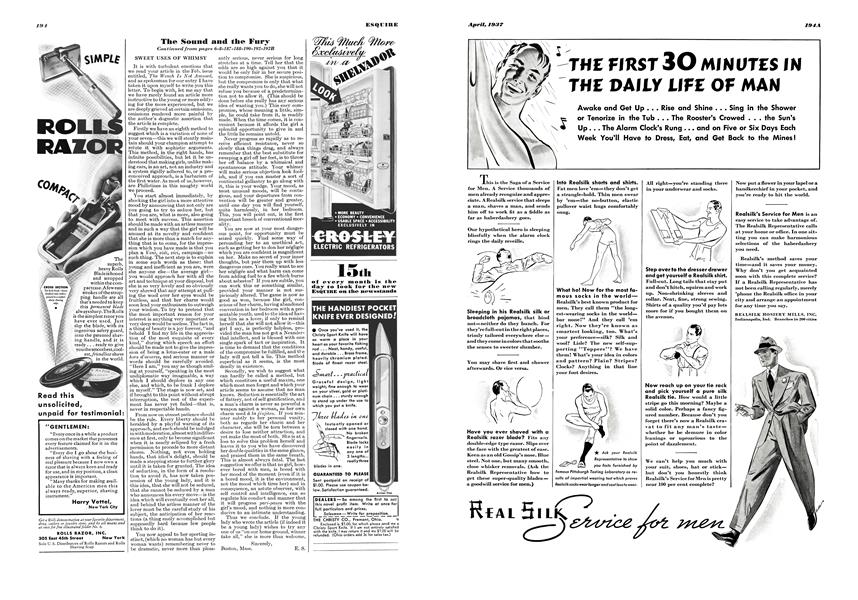 Rolls Razor, Inc. | Esquire | APRIL 1937