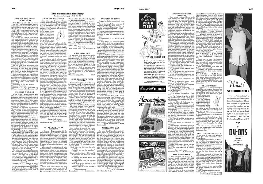 Wally Frank, Ltd. | Esquire | MAY 1937