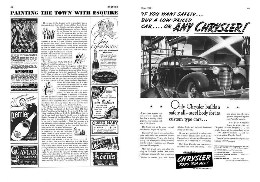 Chrysler Corporation | Esquire | MAY 1937