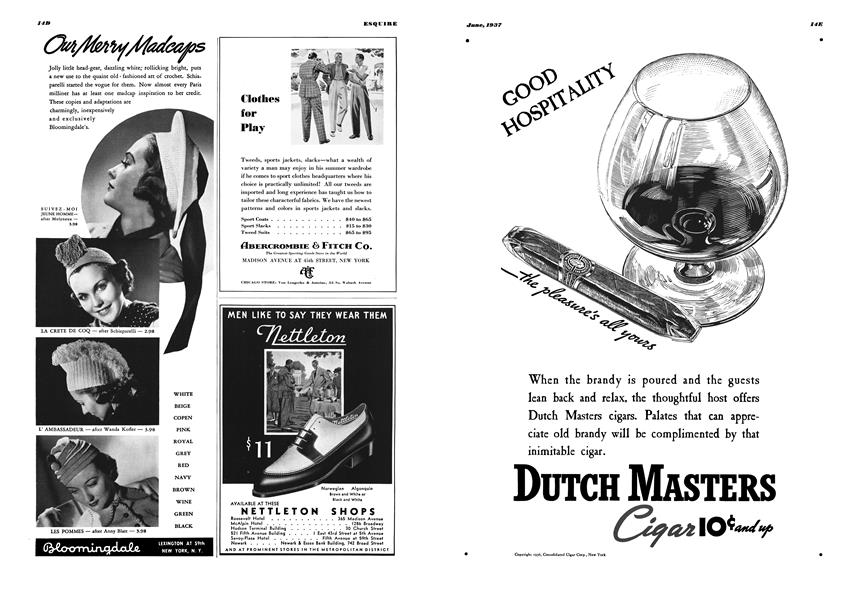 Consolidated Cigar Corp.: Dutch Masters | Esquire | JUNE 1937