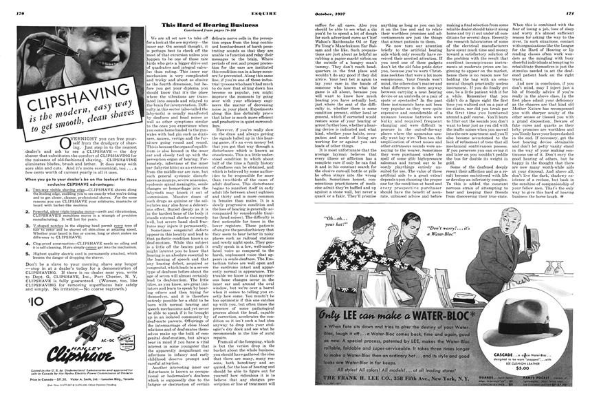 THE FRANK H. LEE CO.: Water-Bloc | Esquire | OCTOBER 1937