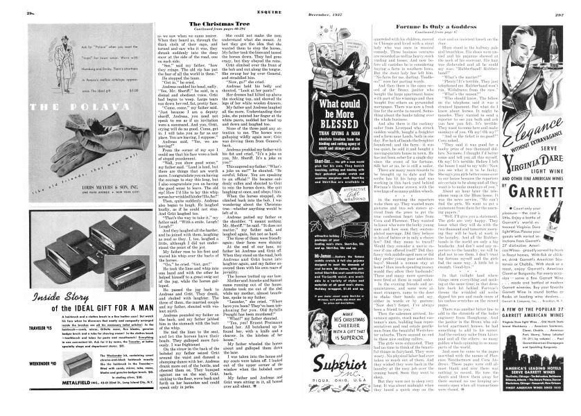 Garrett & Company, Inc.: VIRGINIA DARE LIGHT WINE | Esquire | DECEMBER 1937