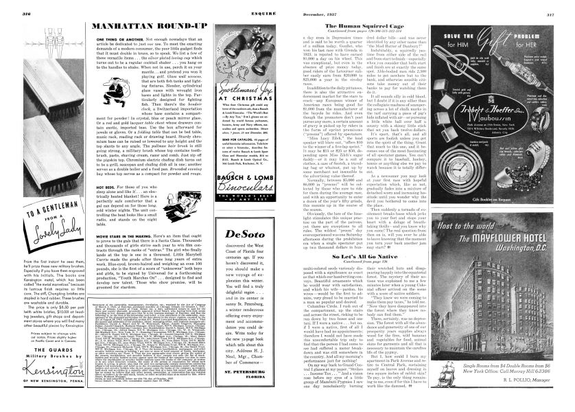 MAYFLOWER HOTEL | Esquire | DECEMBER 1937