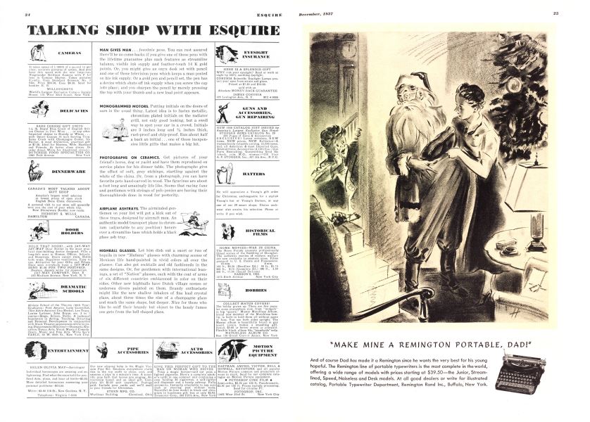 Advertisement | Esquire | DECEMBER 1937