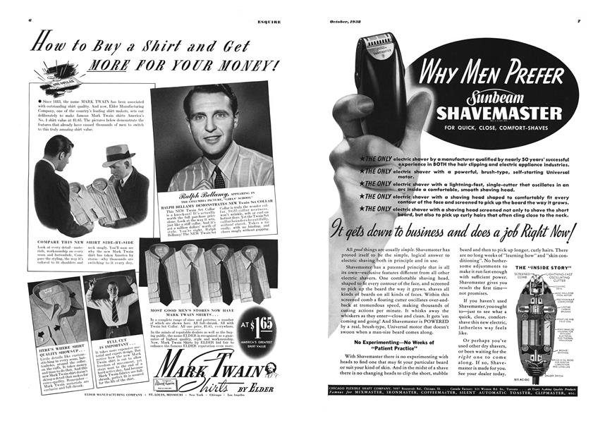 Chicago Flexible Shaft Company: Shavemaster | Esquire | OCTOBER 1938
