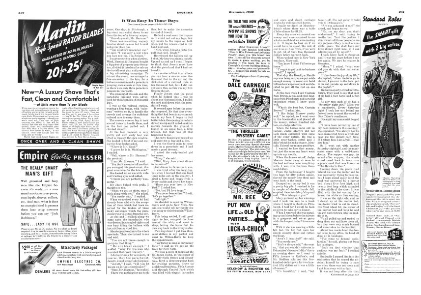 Advertisement | Esquire | DECEMBER 1938