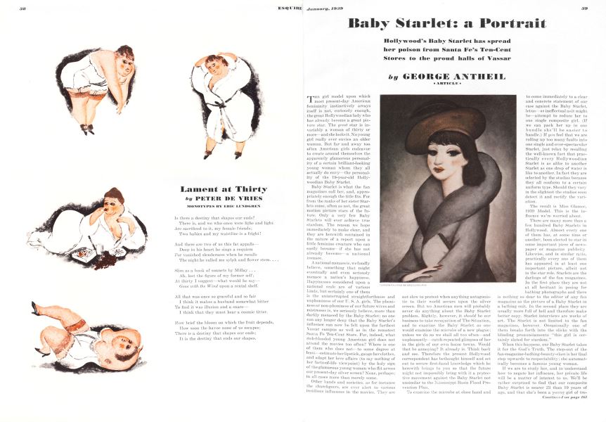 Baby Starlet: a Portrait | Esquire | JANUARY 1939