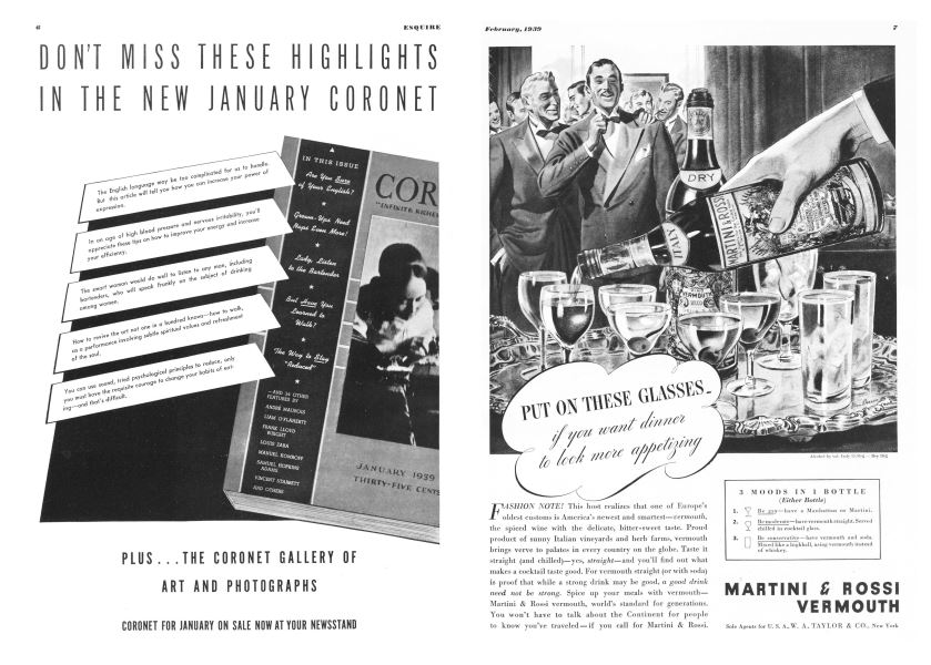 Advertisement | Esquire | FEBRUARY 1939
