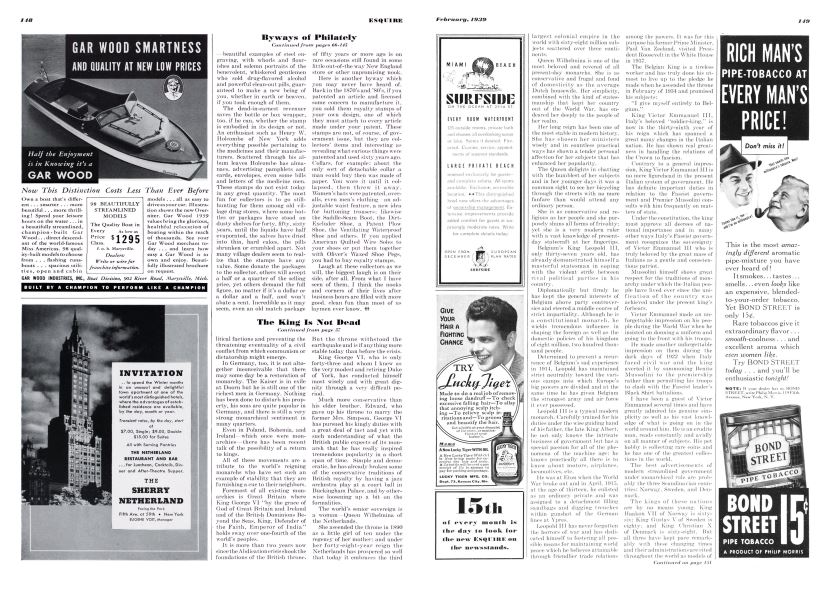 Gar Wood Industries, Inc.: Gar Wood | Esquire | FEBRUARY 1939