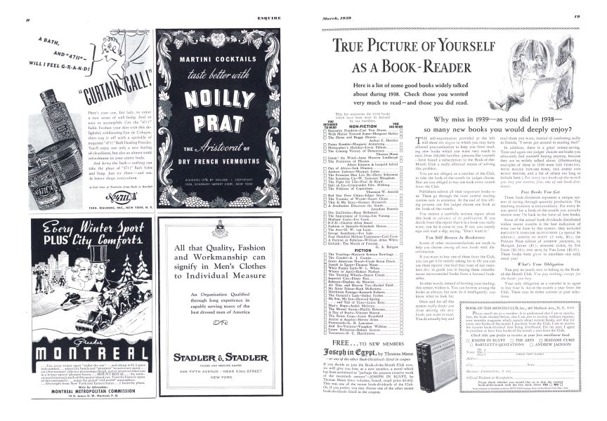 Stadler & Stadler | Esquire | MARCH 1939