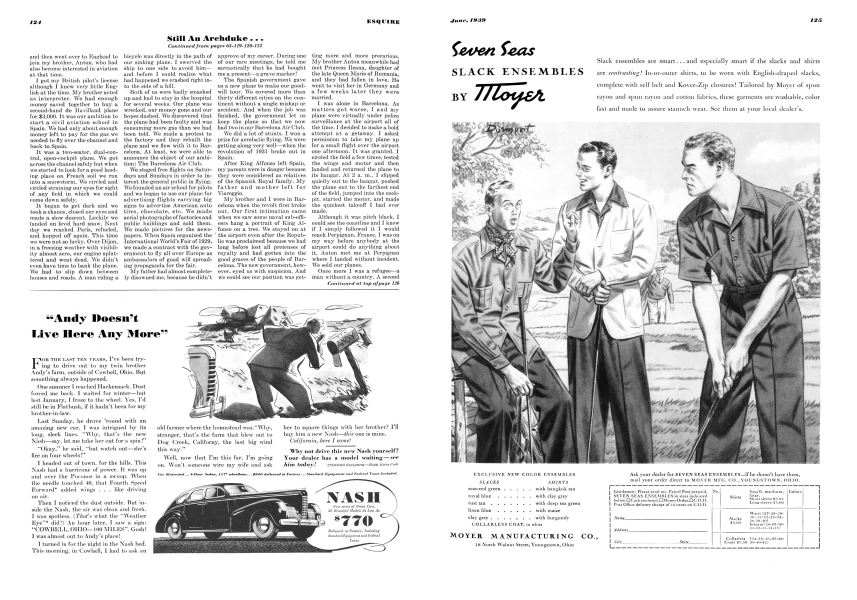 NASH | Esquire | JUNE 1939