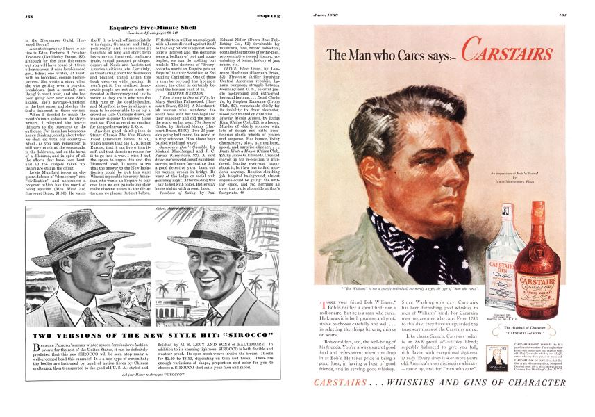 Carstairs Bros. Distilling Co., Inc. | Esquire | JUNE 1939