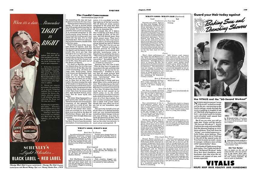 Schenley Distillers Corp.: Schenley’s Red Label | Esquire | AUGUST 1939