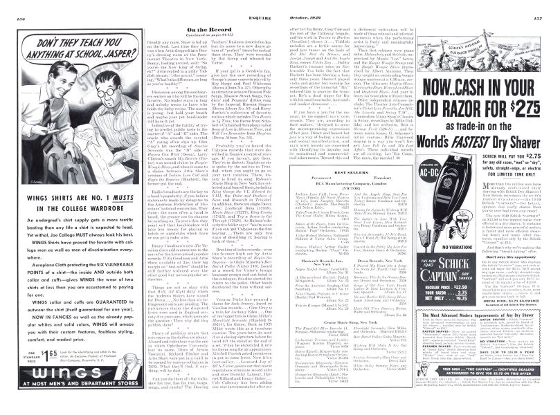 RCA Manufacturing Company | Esquire | OCTOBER 1939