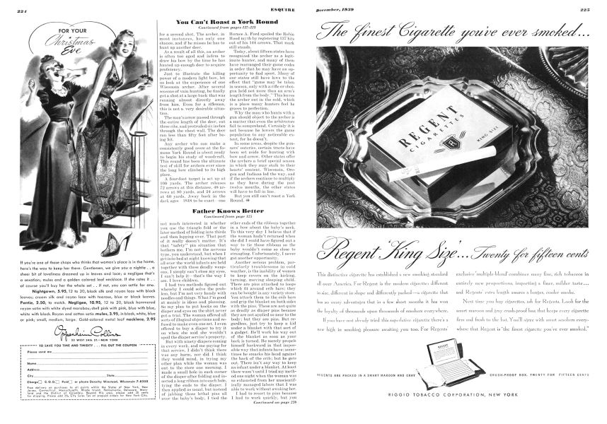 Opponheine Collins | Esquire | DECEMBER, 1939