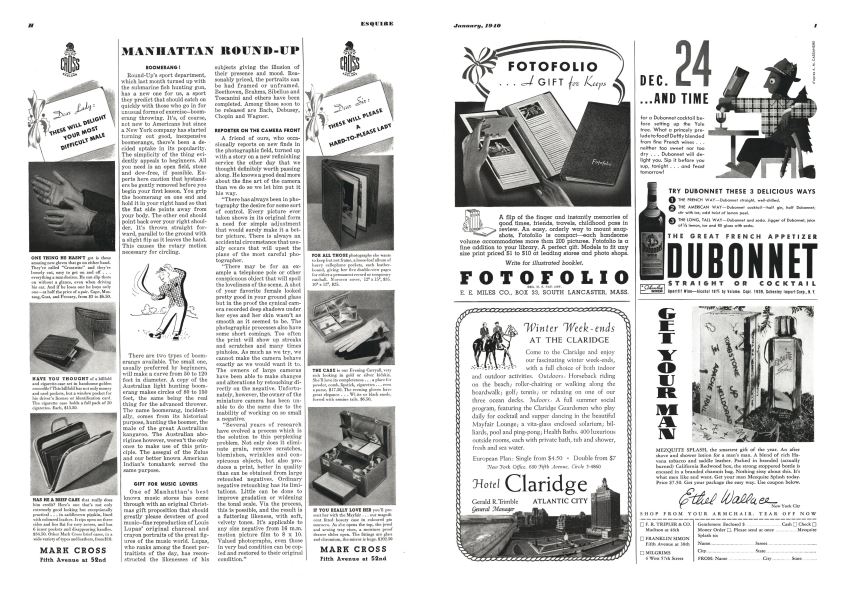 Mark Cross | Esquire | JANUARY, 1940