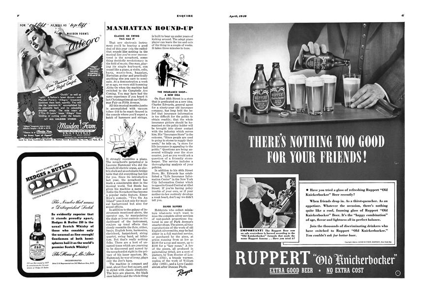 Advertisement: Hedges & Butler | Esquire | APRIL 1940
