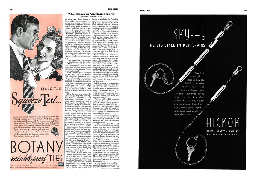 Botany Worsted Mills: Botany Wrinkle-proof Ties | Esquire | APRIL 1940