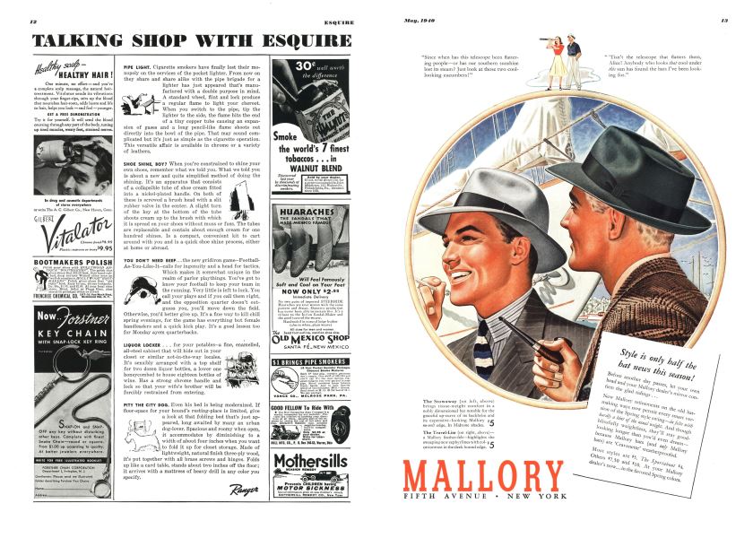 Advertisements | Esquire | MAY 1940
