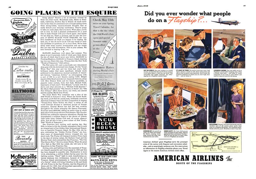 GOING PLACES WITH ESQUIRE | Esquire | JUNE 1940