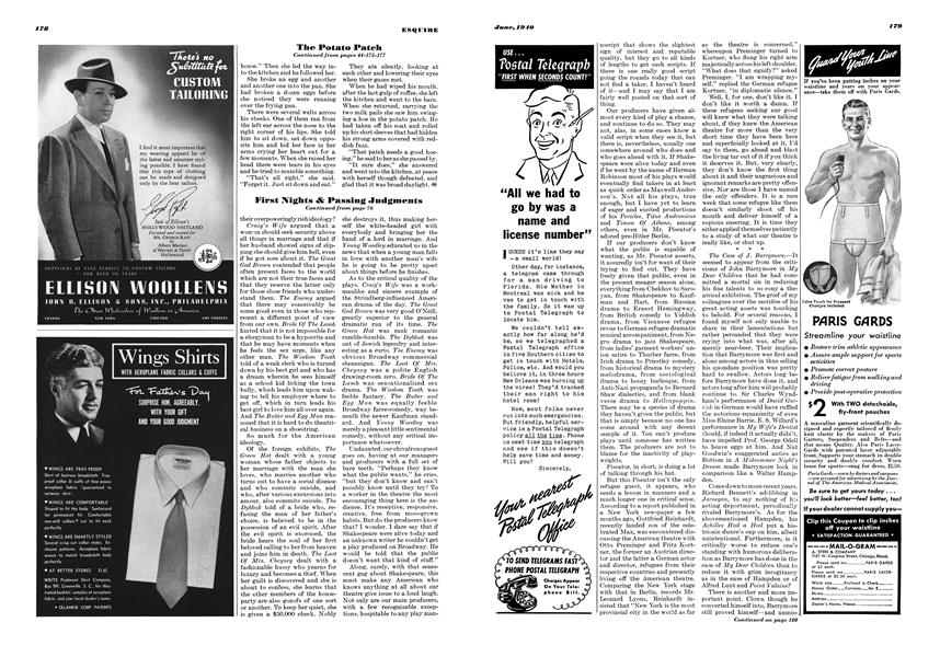 JOHN B. ELLISON & SONS, INC.: ELLISON WOOLLENS | Esquire | JUNE 1940