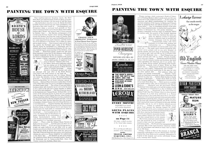 Advertisements | Esquire | AUGUST, 1940