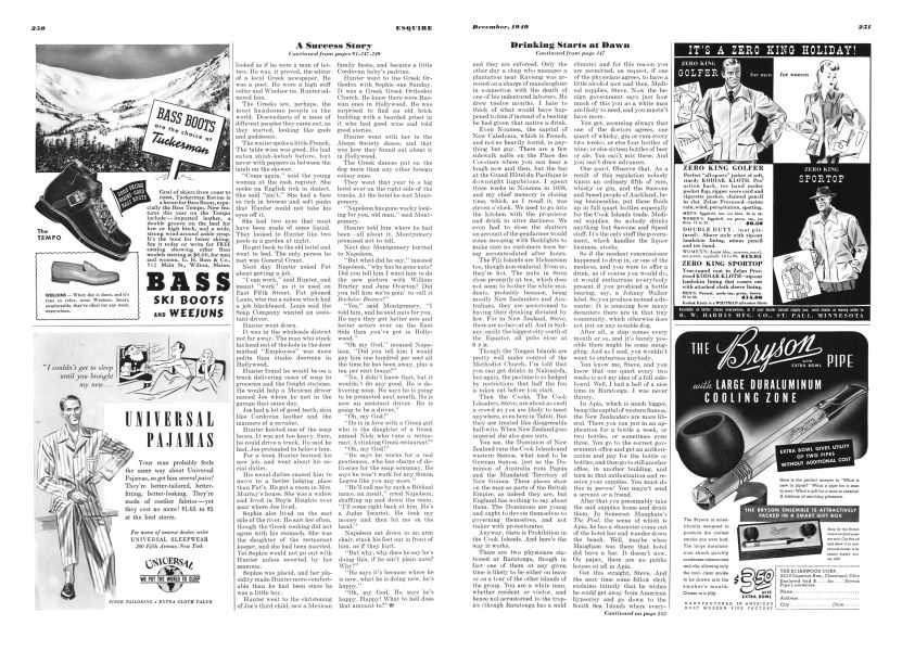 B. W. Harris Mfg. Co. | Esquire | DECEMBER, 1940