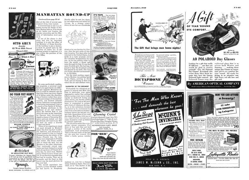 Dictaphone Corporation | Esquire | DECEMBER, 1940