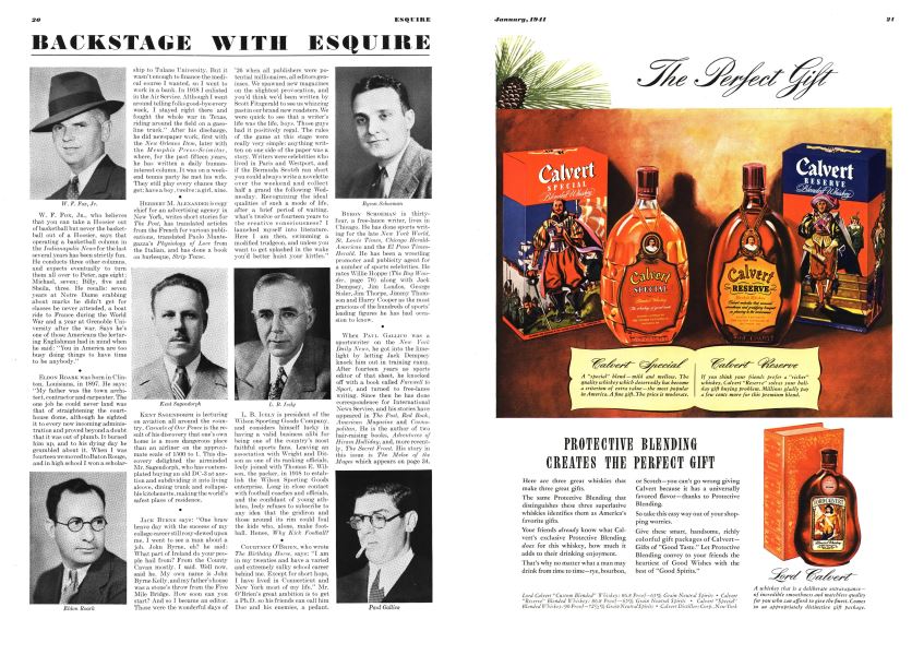BACKSTAGE WITH ESQUIRE | Esquire | JANUARY, 1941