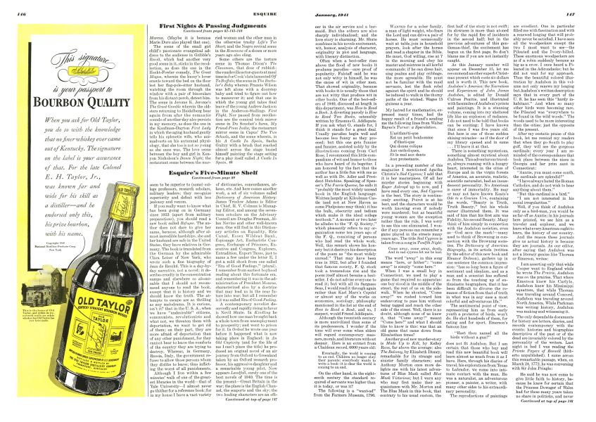 National Distillers Products Corp. | Esquire | JANUARY, 1941