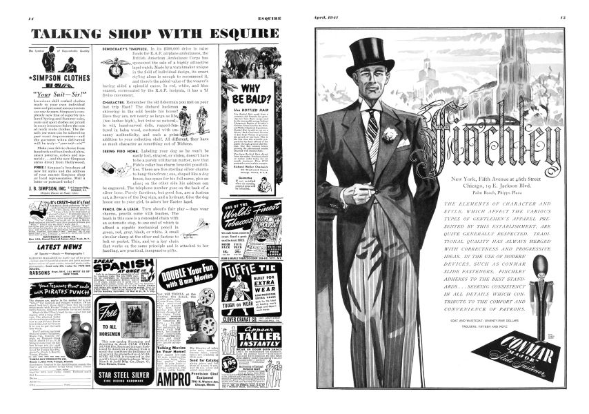 Advertisement | Esquire | APRIL 1941